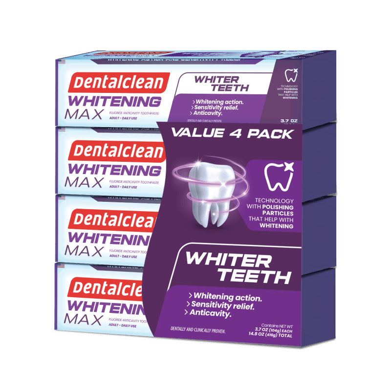 Dentalclean Toothpaste Whitening - 3.7 OZ (104g) 4 PACK - Dentalclean